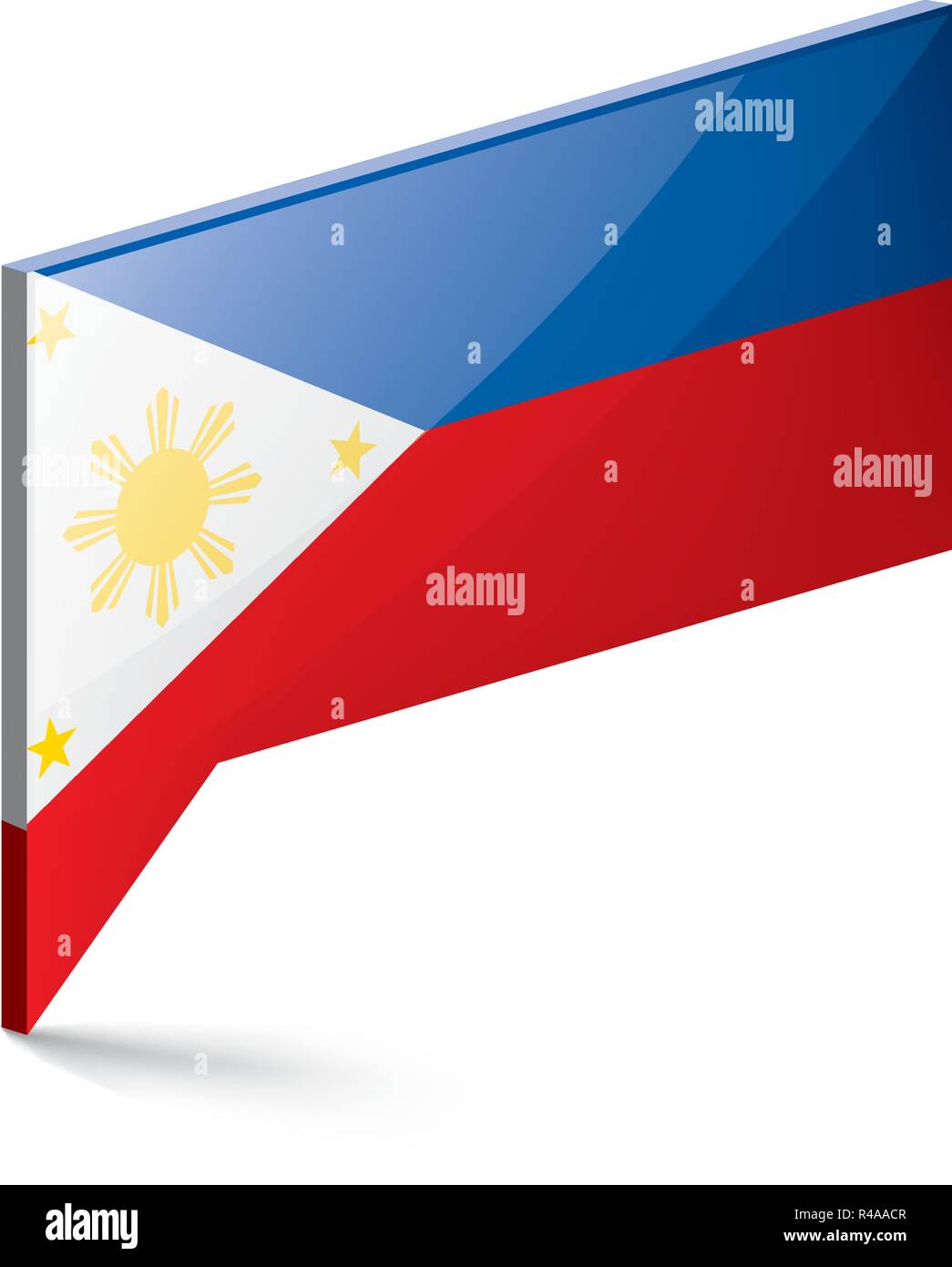 Philippines national flag, vector illustration on a white background ...