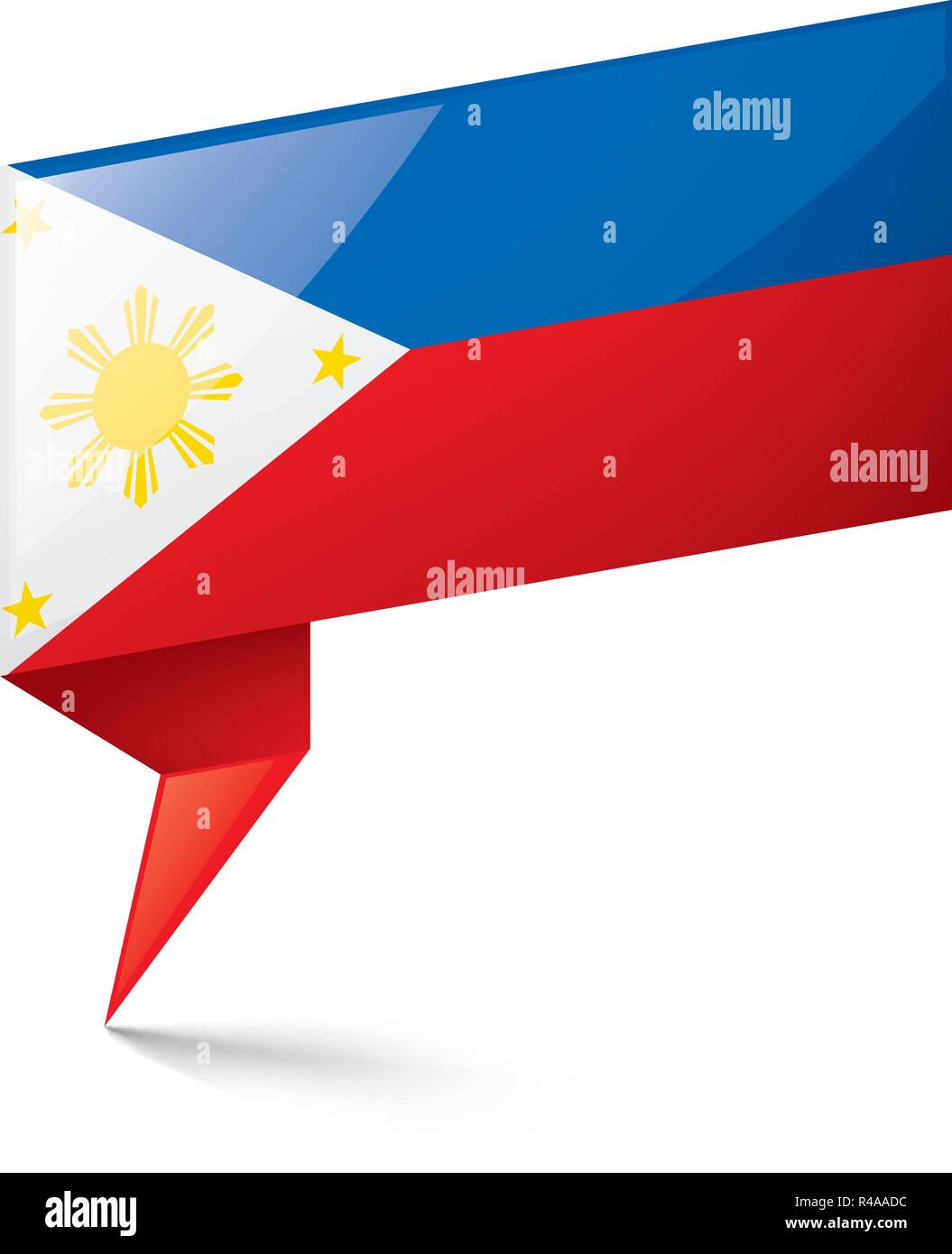 Philippines national flag, vector illustration on a white background ...