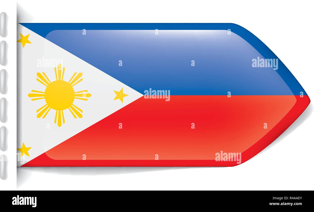 Philippines national flag, vector illustration on a white background ...