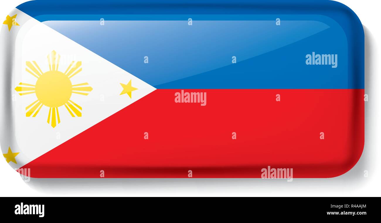 Philippines national flag, vector illustration on a white background ...