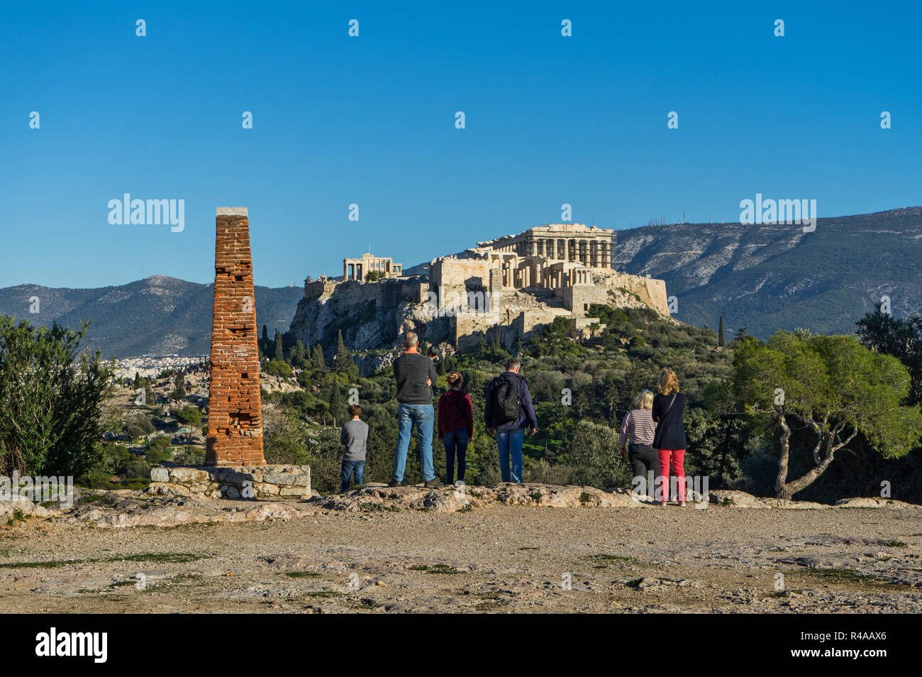 The Acropolis of Athens as seen from the ancient monument of Democracy ...