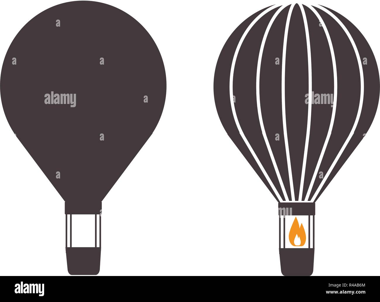 Air Balloons Outline Emblems Stock Vector Image & Art - Alamy