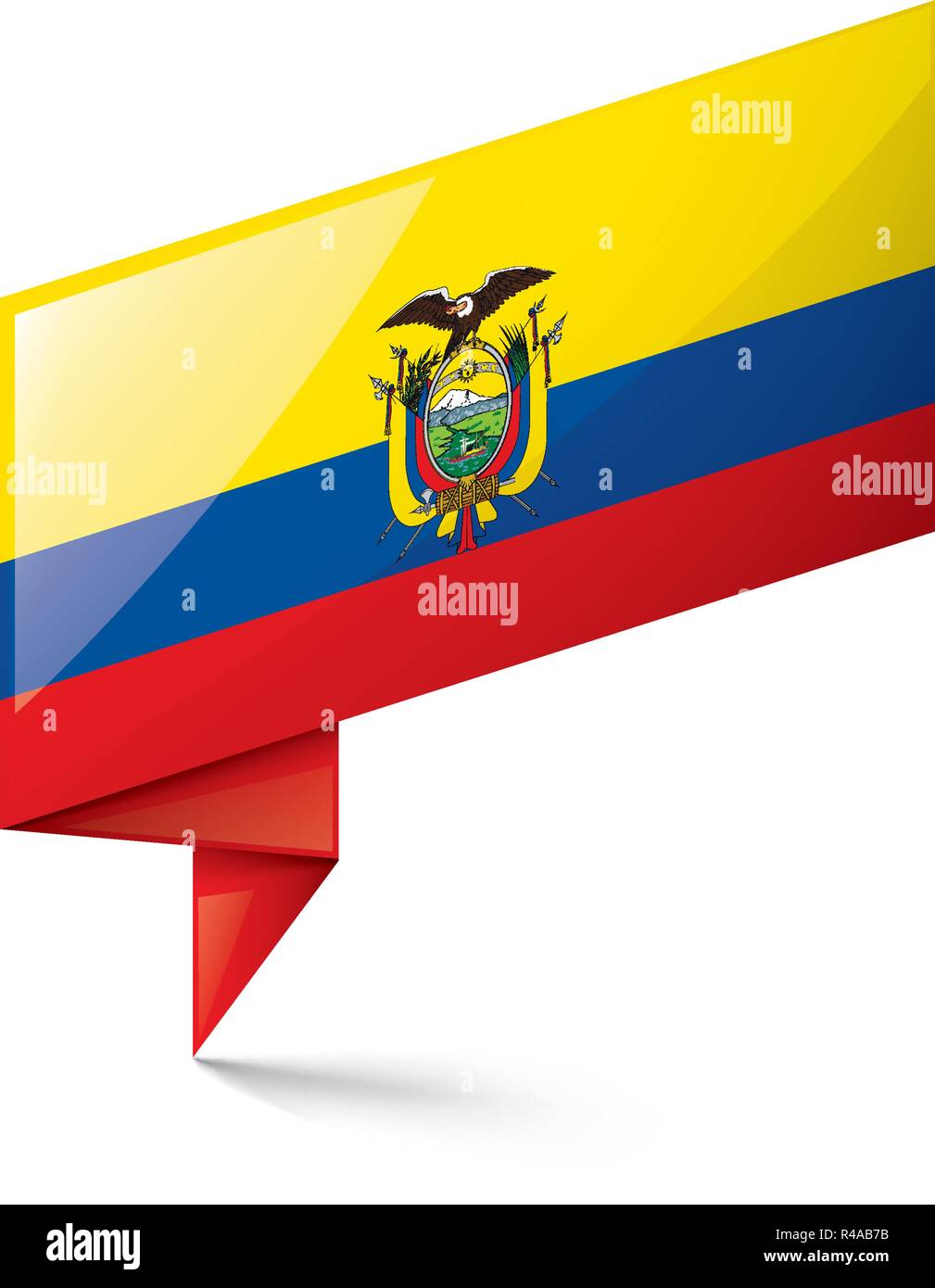 Ecuador national flag, vector illustration on a white background Stock ...