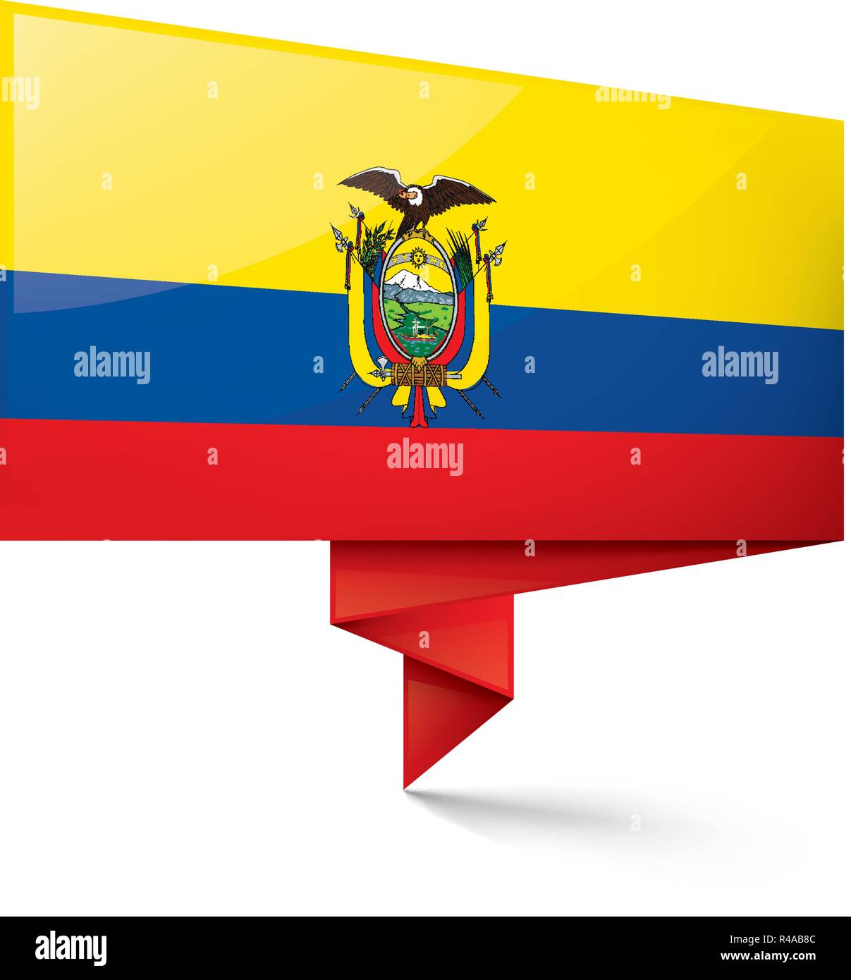 Ecuador national flag, vector illustration on a white background Stock ...