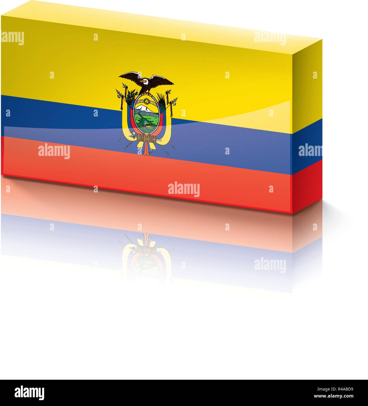 Ecuador national flag, vector illustration on a white background Stock ...