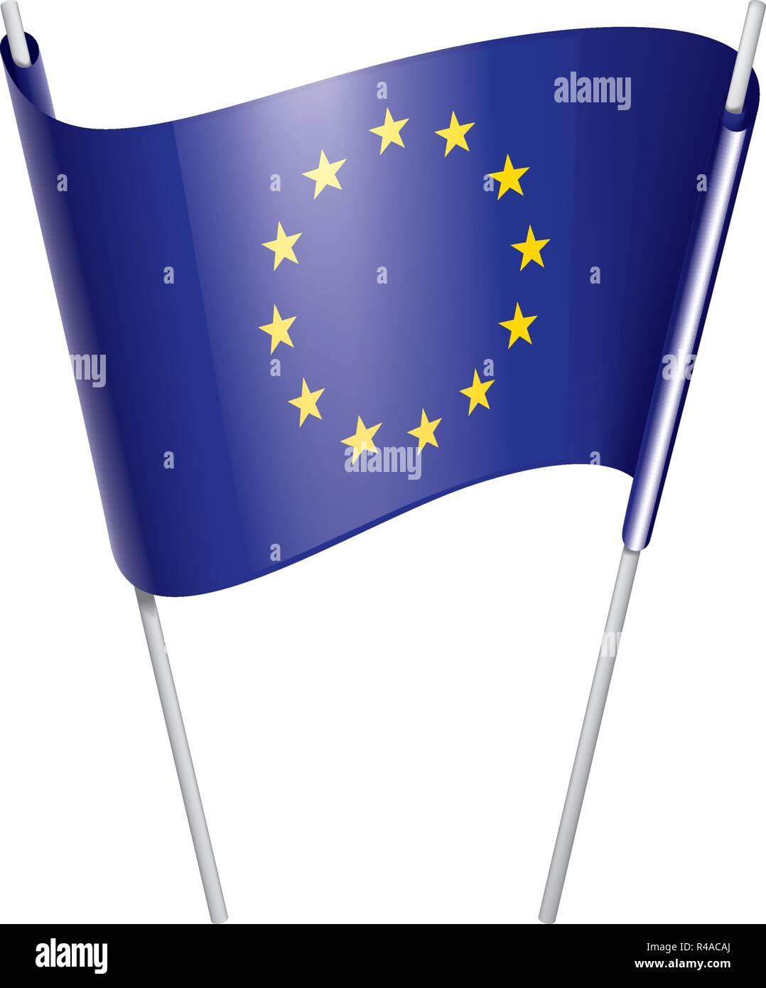European union flag, vector illustration on a white background Stock ...