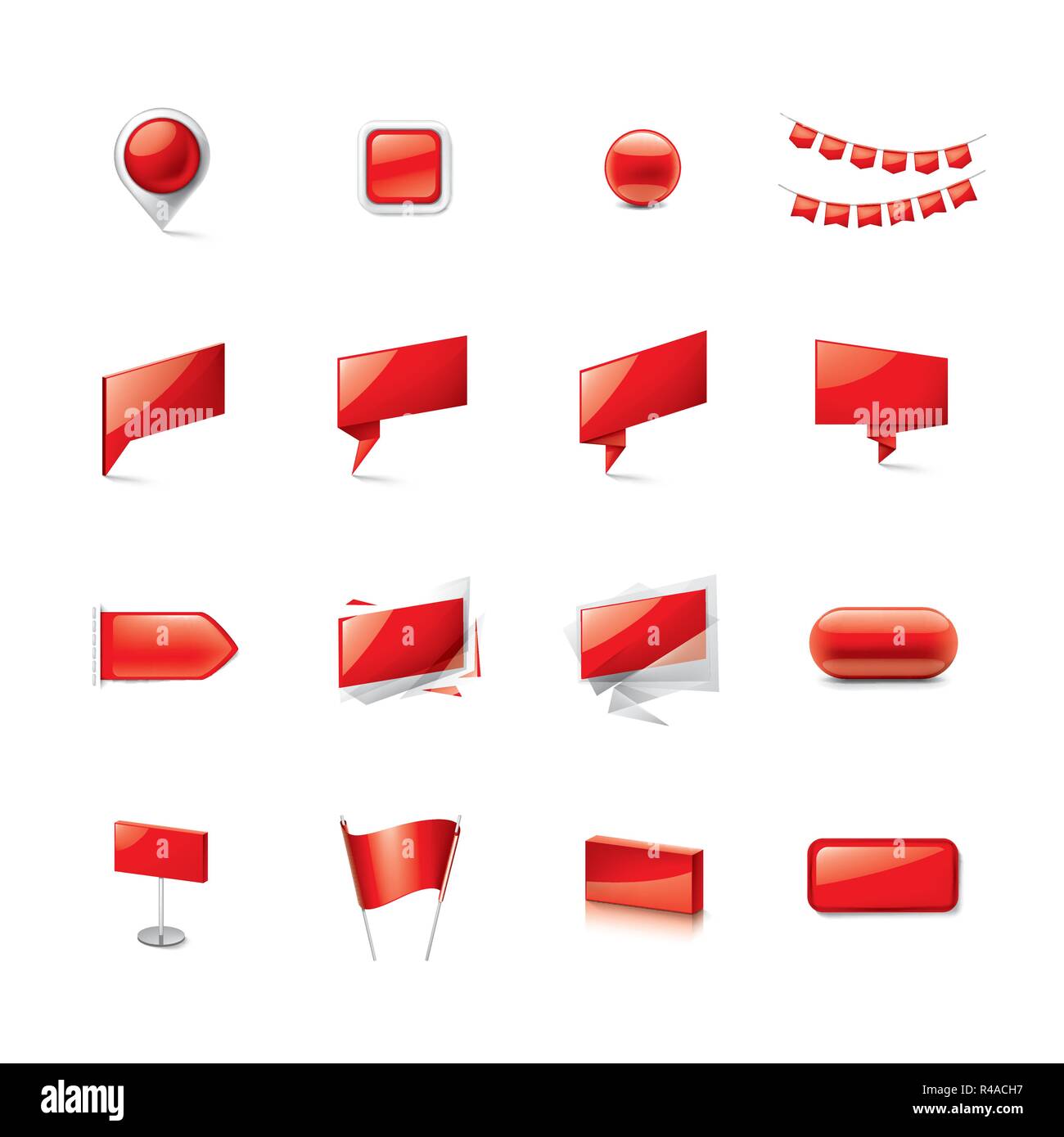 Red sticker on white background. Vector illustration Stock Vector Image ...