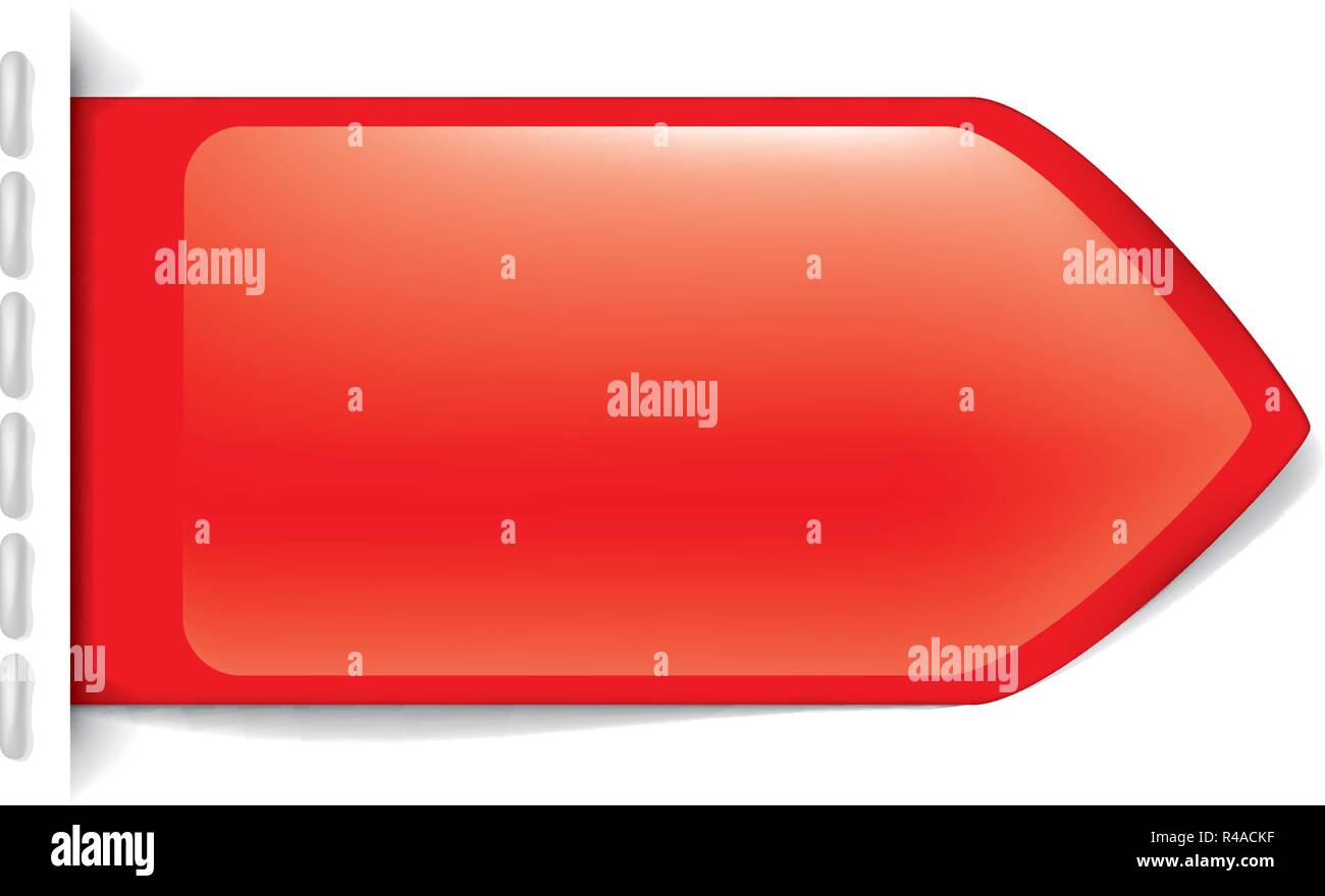 Red sticker on white background. Vector illustration Stock Vector Image ...