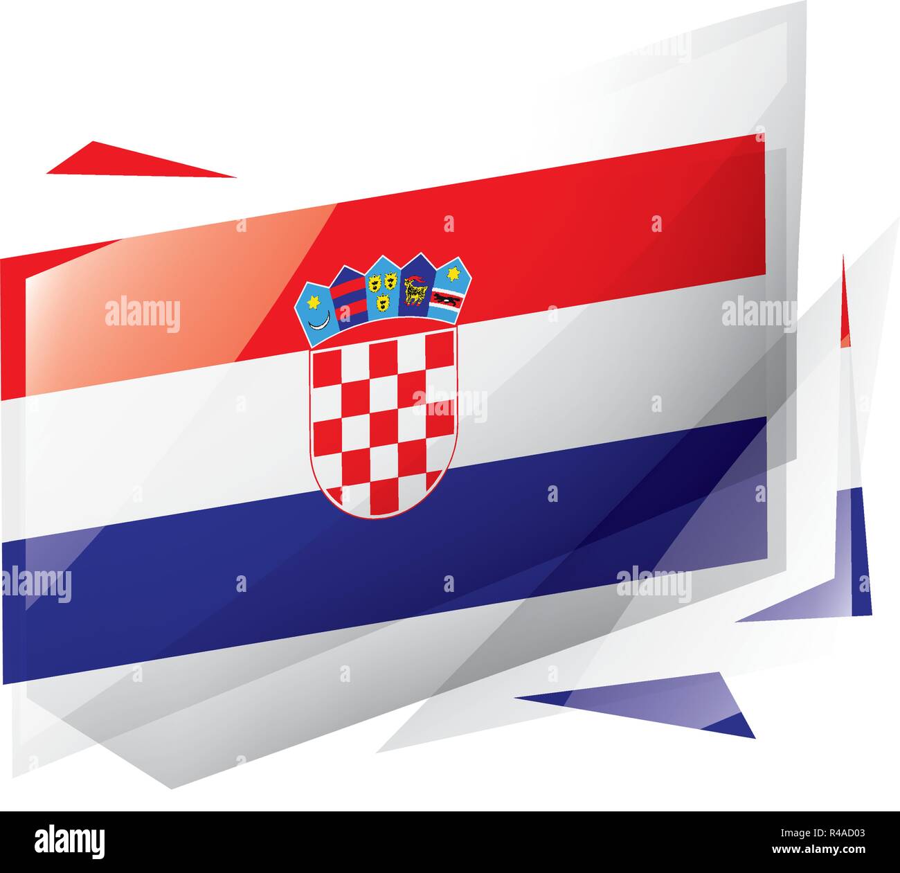 Croatia flag, vector illustration on a white background Stock Vector ...