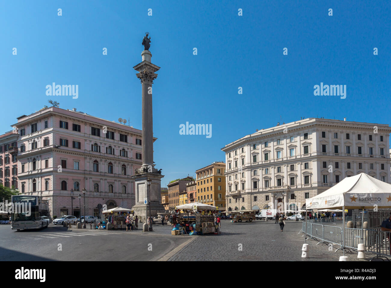 ROME, ITALY - JUNE 22, 2017: Column of Peace at Piazza di Santa Maria ...