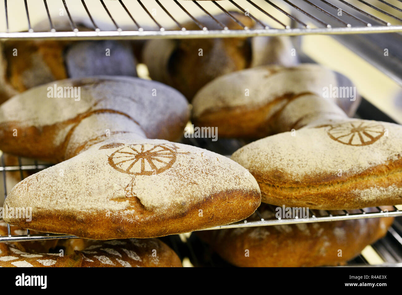 French bread in bakery - Seine Saint-Denis - France Stock Photo - Alamy
