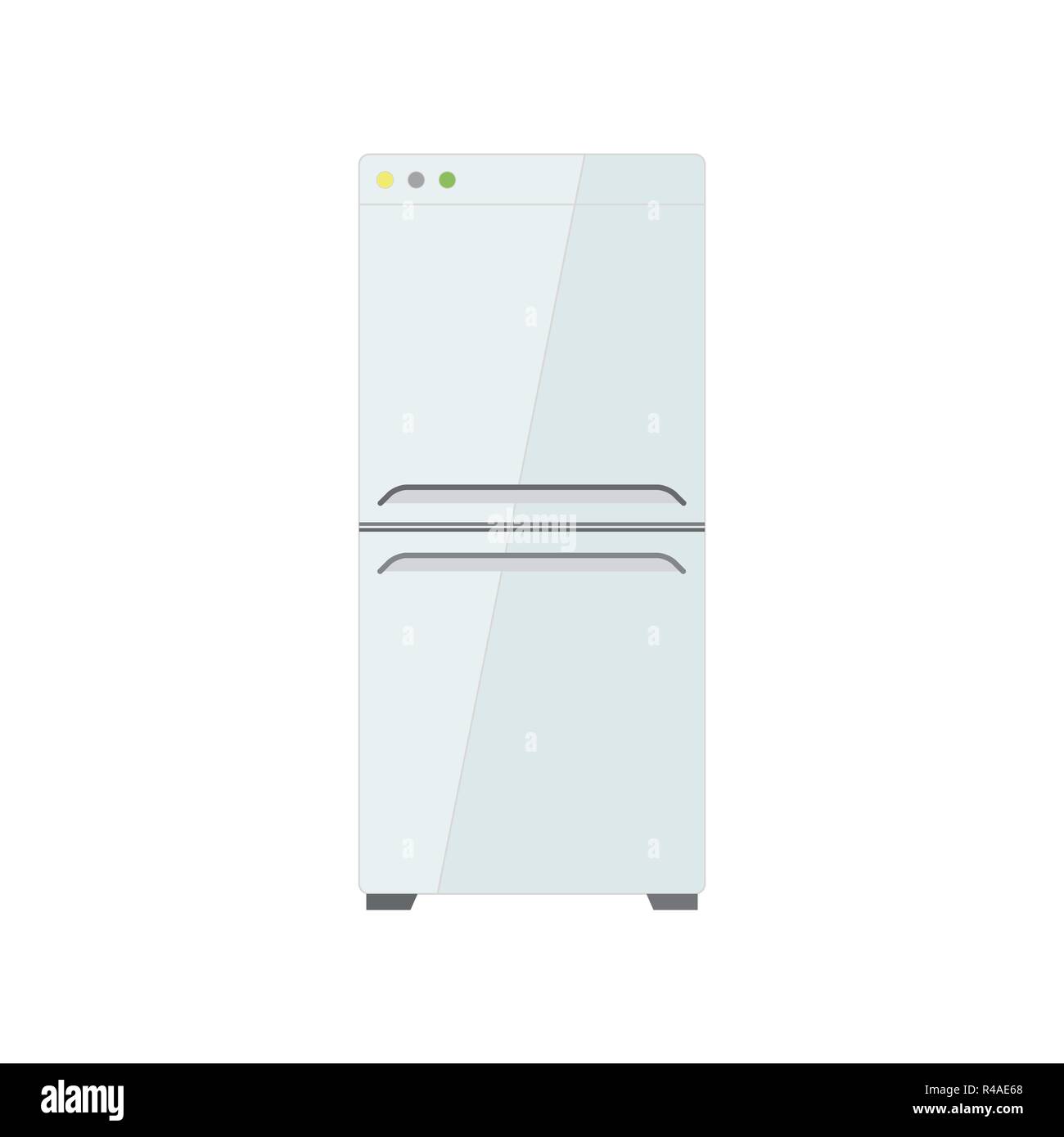 Fridge in flat style illustration isolated on white Stock Vector Image ...