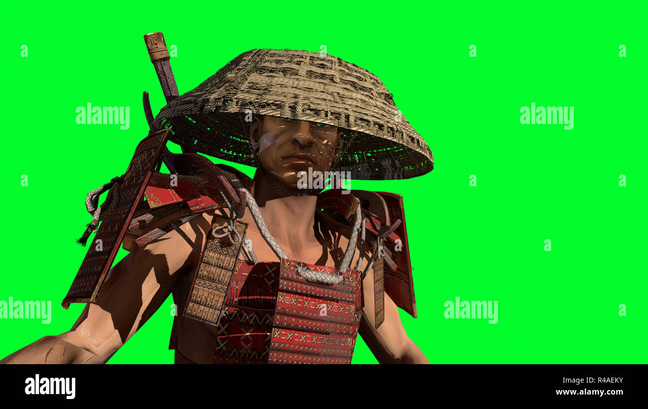 The Samurai Warrior 3d model render Stock Photo - Alamy