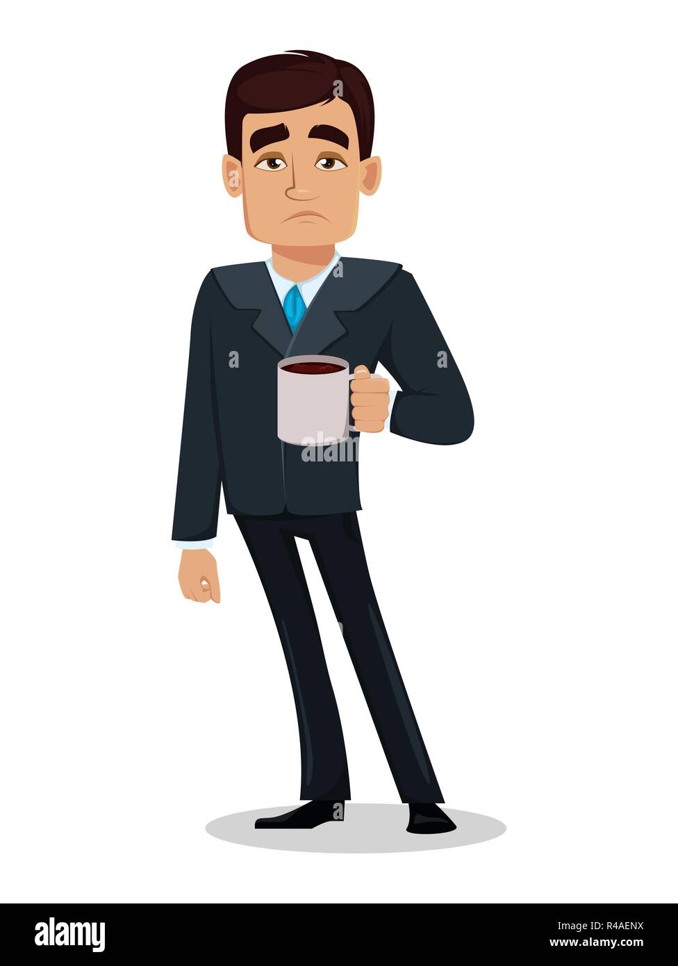 Exhausted man in formal suit Stock Vector Images - Alamy