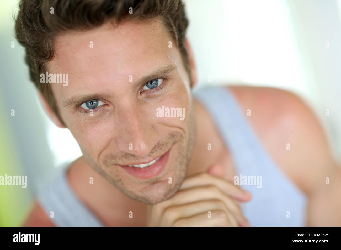 Portrait of handsome 30-year-old guy Stock Photo - Alamy