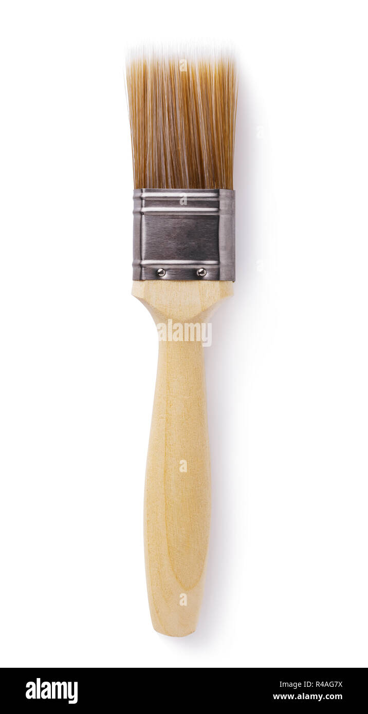 Clean paint brush isolated on white background Stock Photo - Alamy