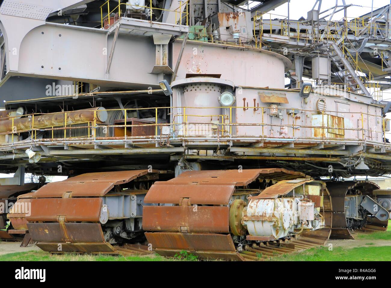 discarded lignite excavator in the disused opencast mine Ferropolis ...