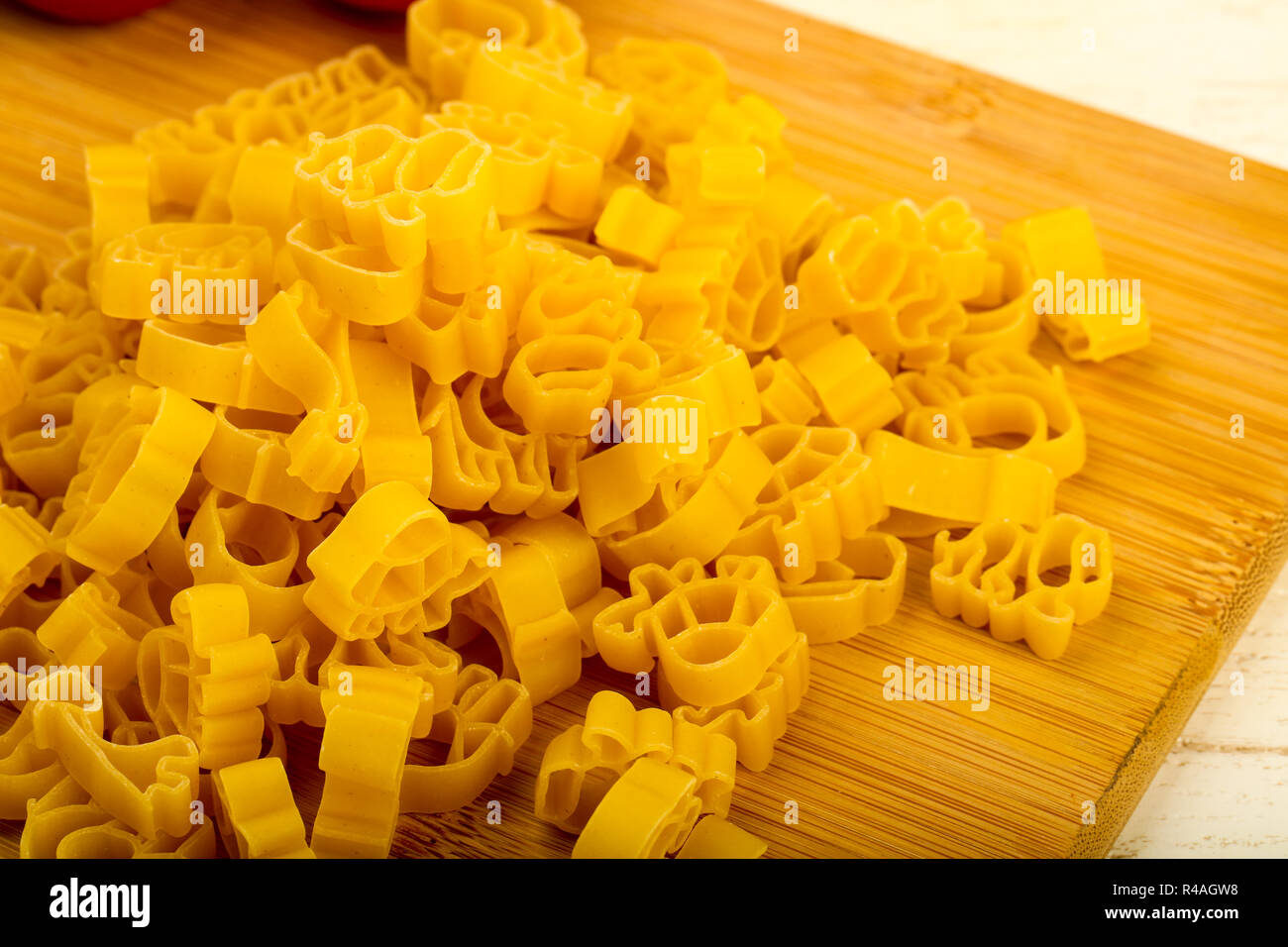 Raw pasta for kids ready for cooking Stock Photo - Alamy