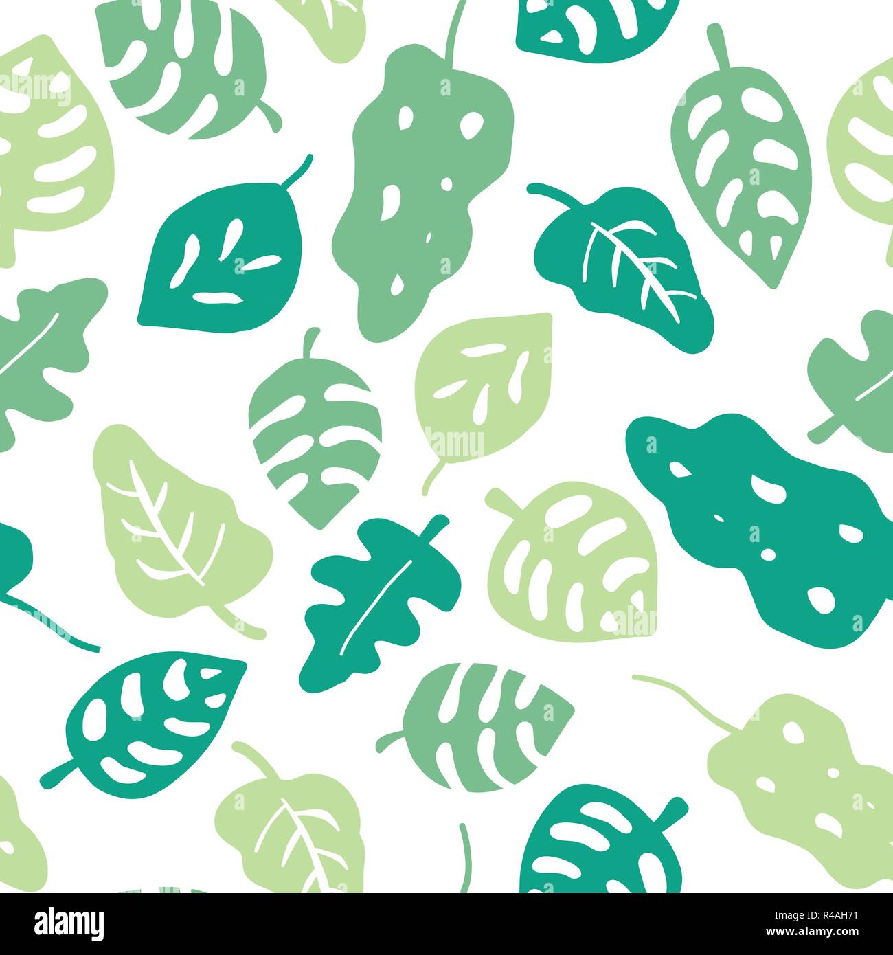 Green Leaves Vector Wallpaper