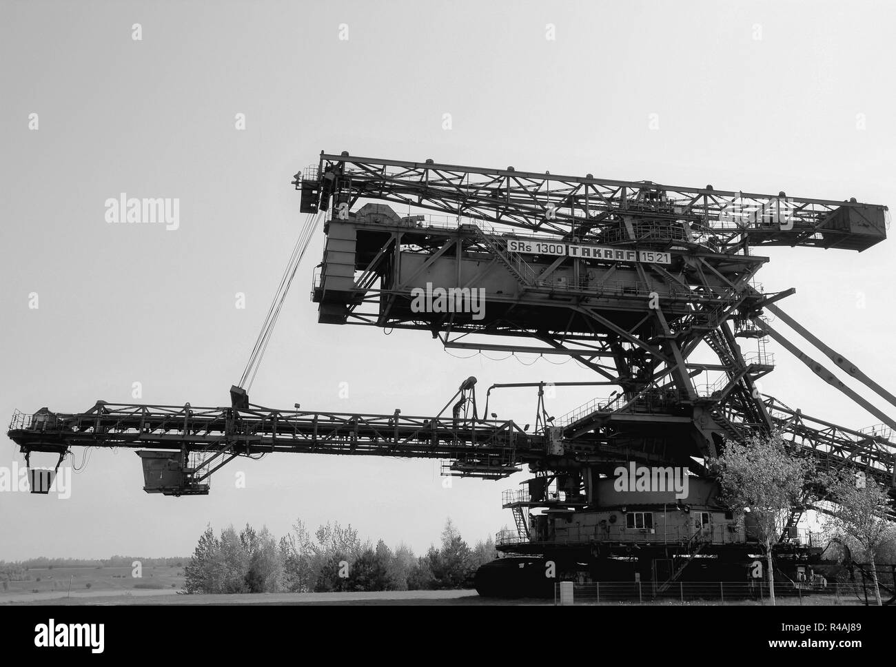 discarded lignite excavators in the disused opencast mine Ferropolis ...