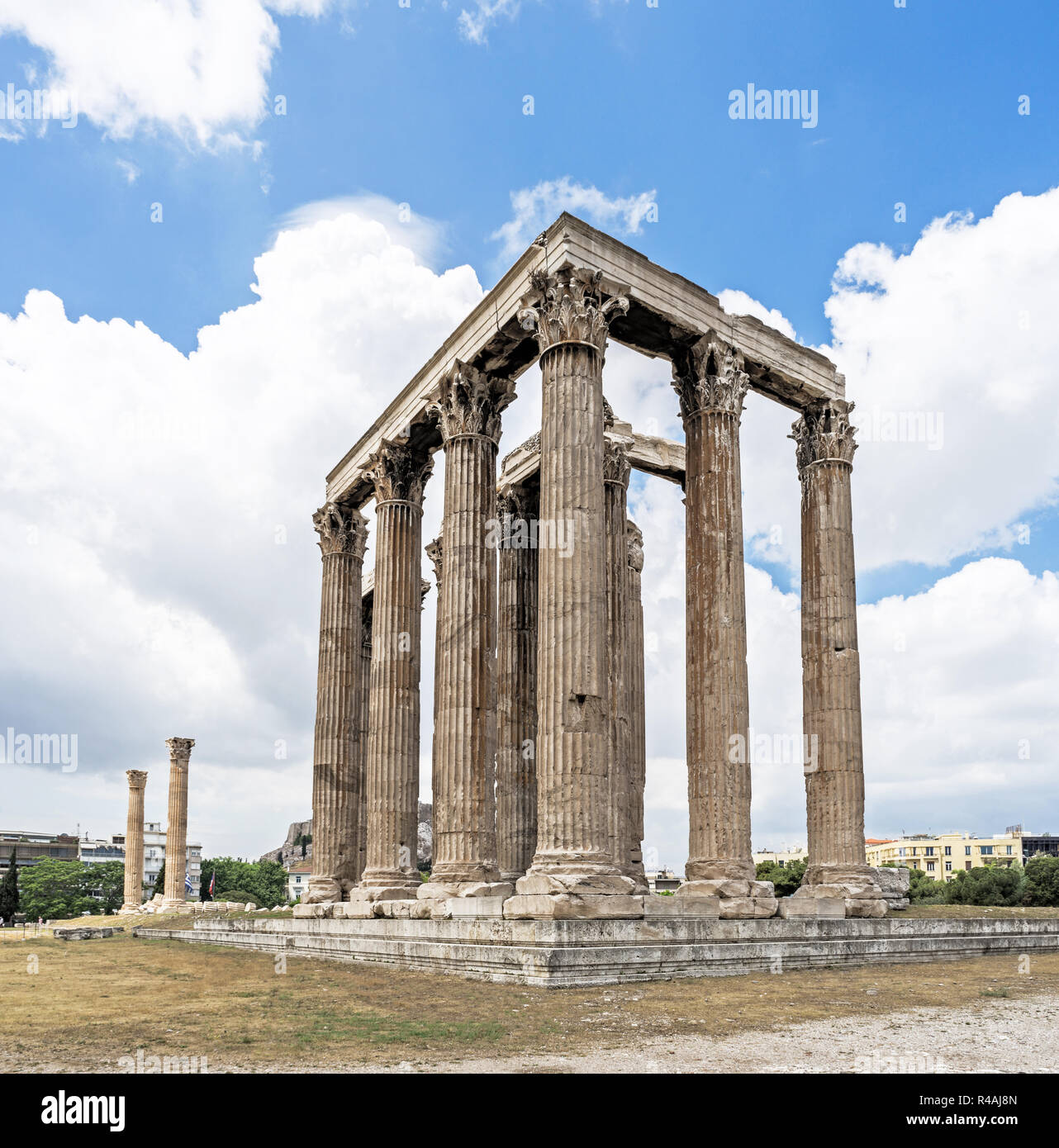 The ancient temple of Olympic Zeus in Athens, Greece Stock Photo - Alamy