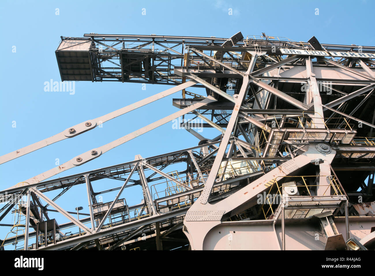 discarded lignite excavators in the disused opencast mine Ferropolis ...