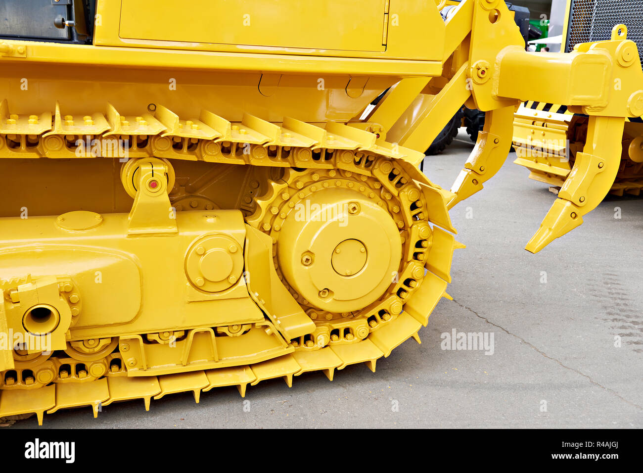 Bulldozer with ripper in exhibition Stock Photo - Alamy