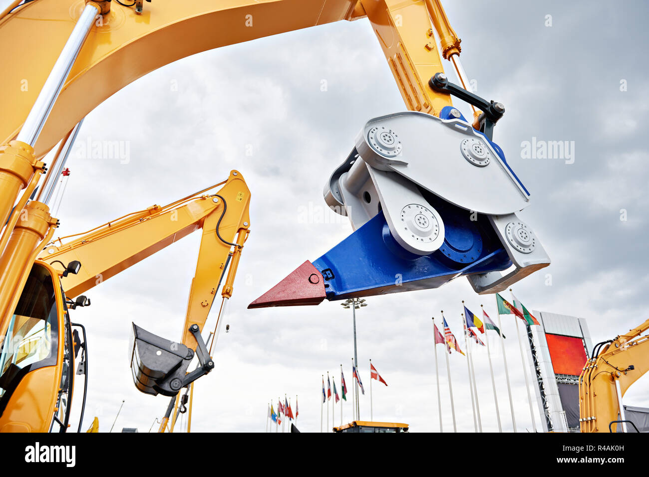 Exhibition of Construction Machinery. Eccentric ripper Stock Photo - Alamy