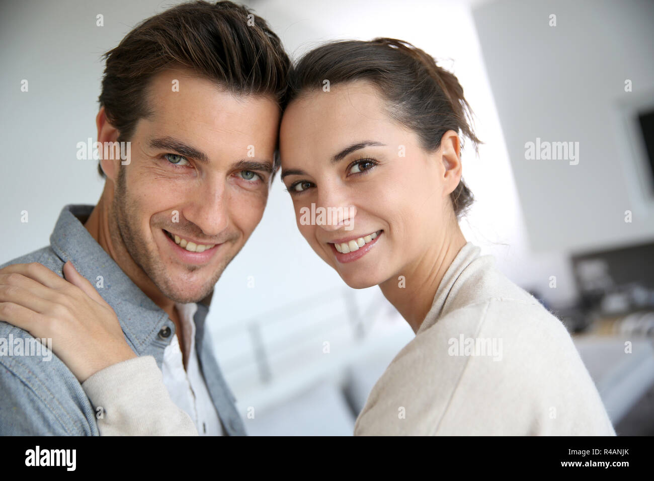 Sweet middle-aged couple embracing each other Stock Photo - Alamy