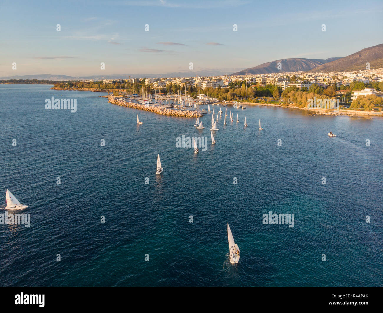 Sailing in Saronic golf Stock Photo - Alamy