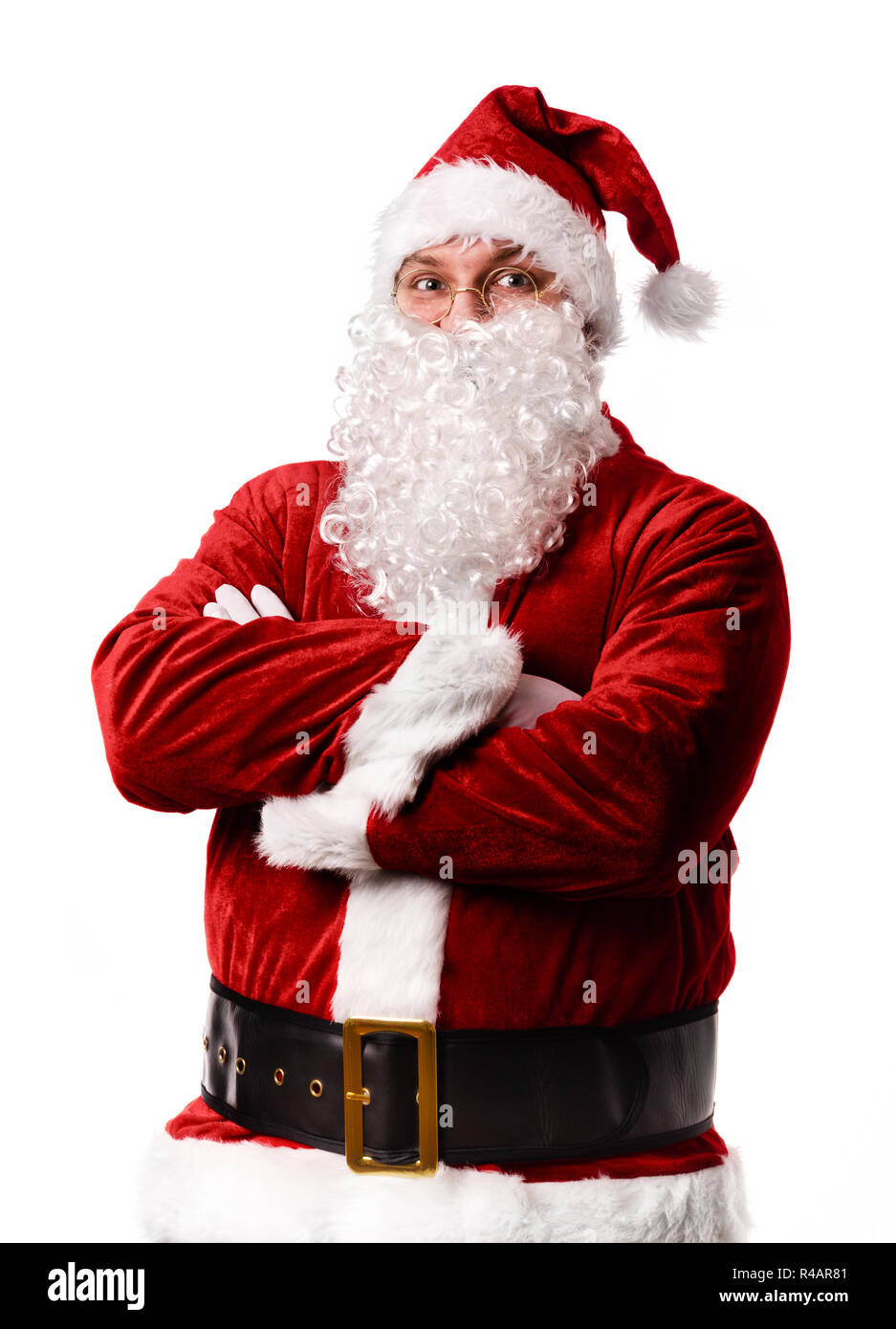 Santa Claus on white background Stock Photo - Alamy