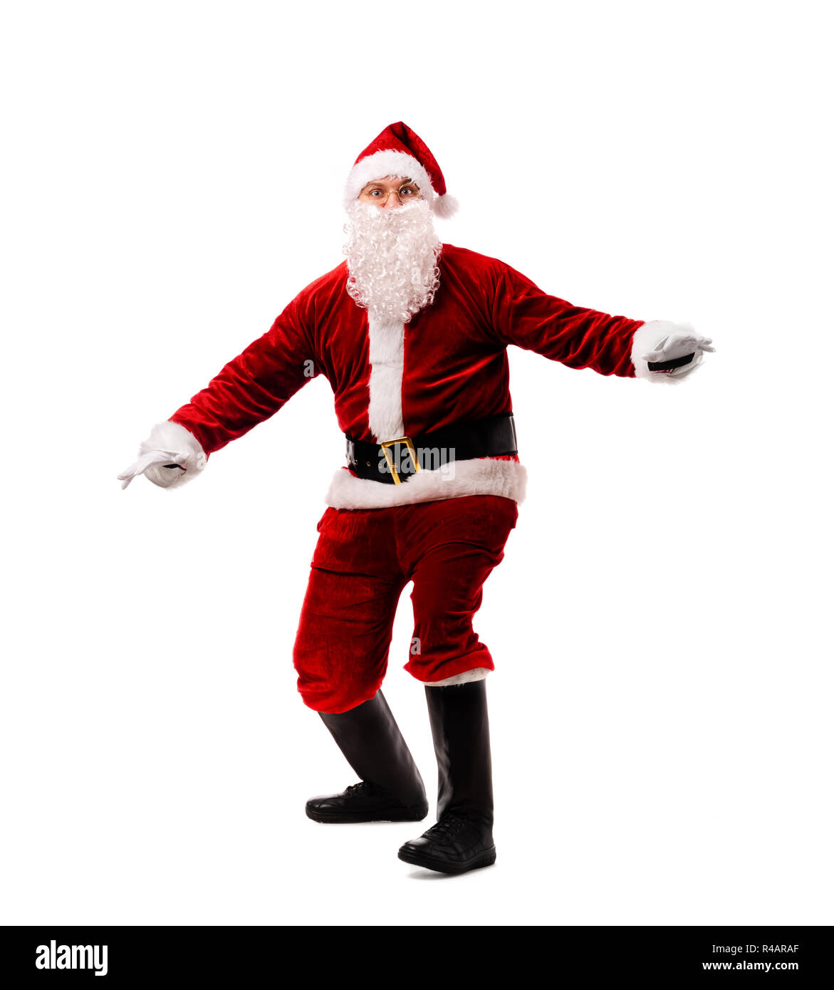 Santa Claus on white background Stock Photo - Alamy