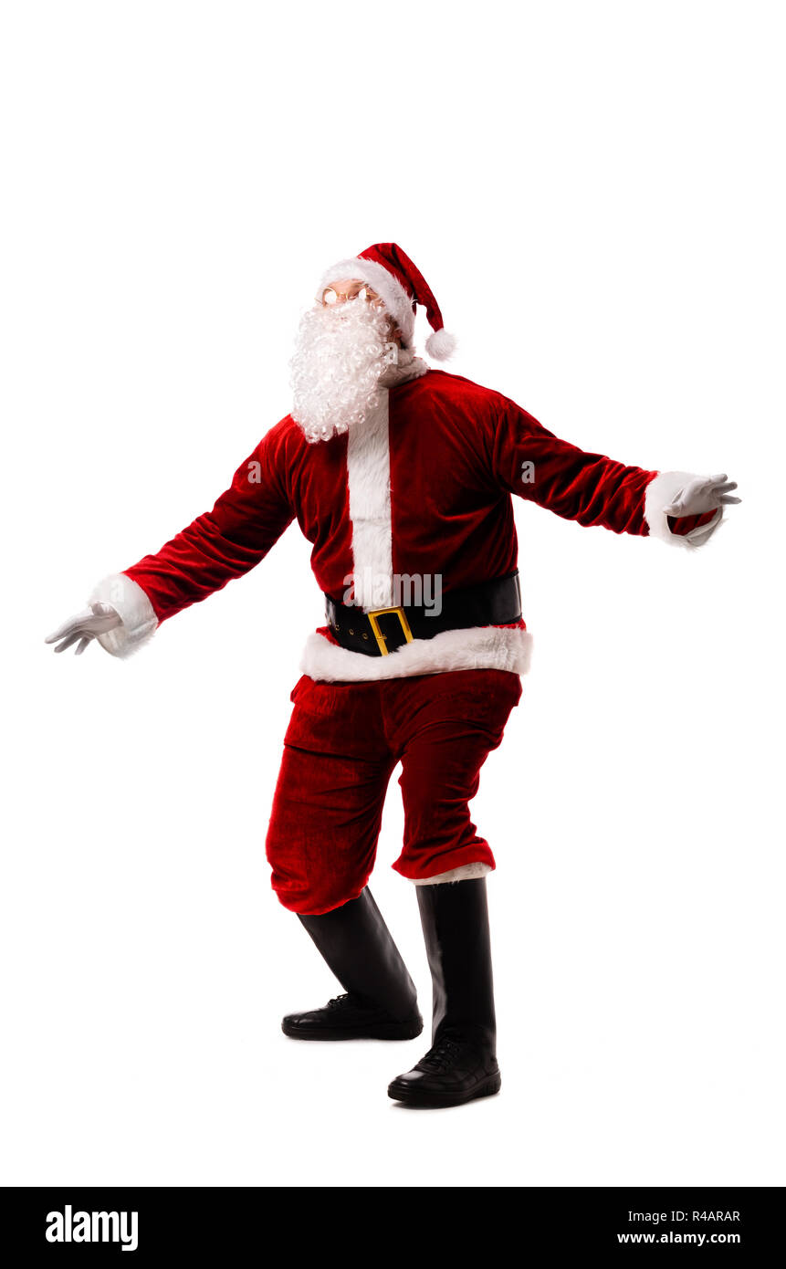 Santa Claus on white background Stock Photo - Alamy