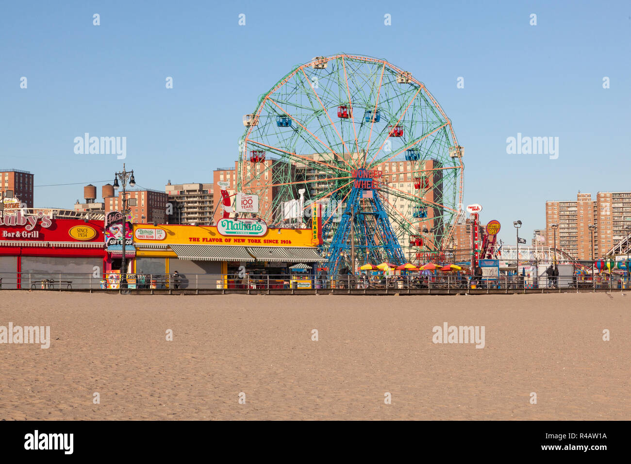 Wonder Wheel Ferris wheel, Coney Island, Brooklyn, New York, N.Y ...