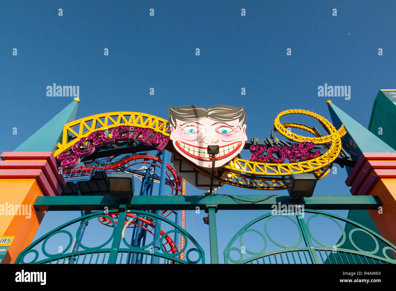 Scream Zone sign , Coney island, Brooklyn , New York, United States of ...