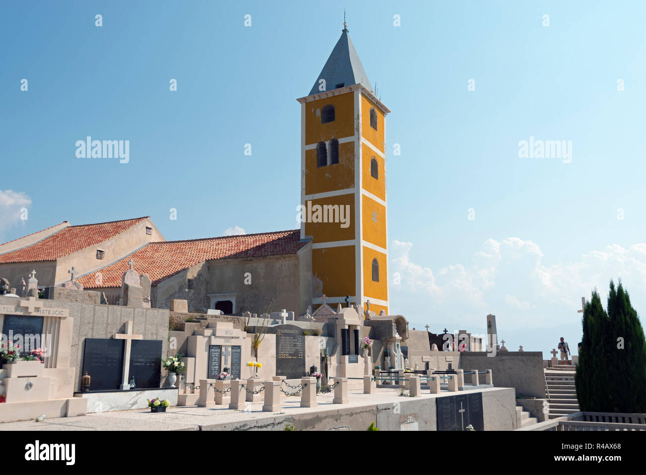 Cemetery church, Baska, Krk Island, Kvarner Bay, Croatia Stock Photo ...
