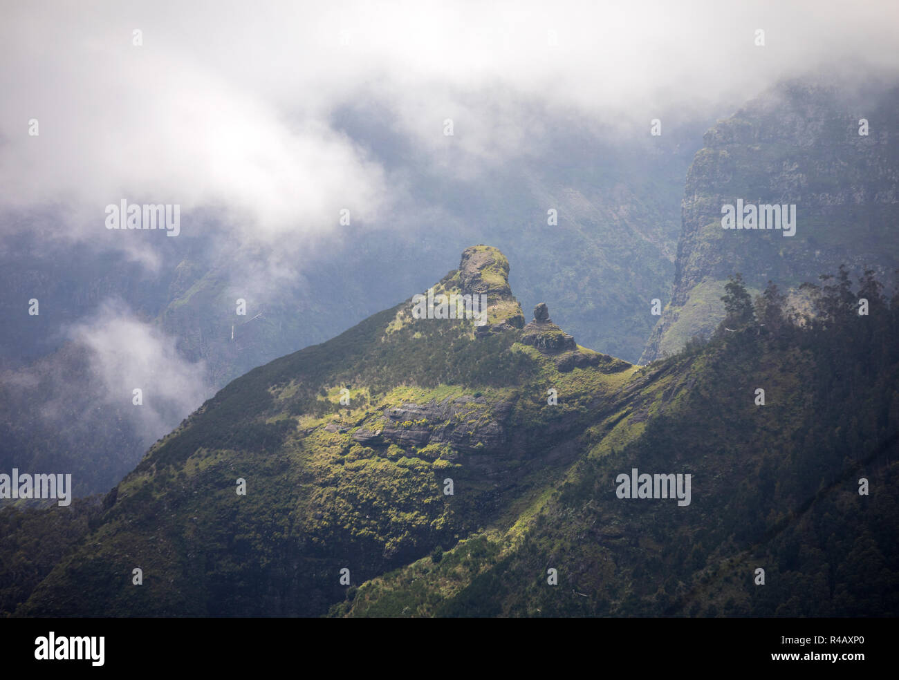 View the pass Boca da Encumeada on Madeira Island. Portugal Stock Photo ...