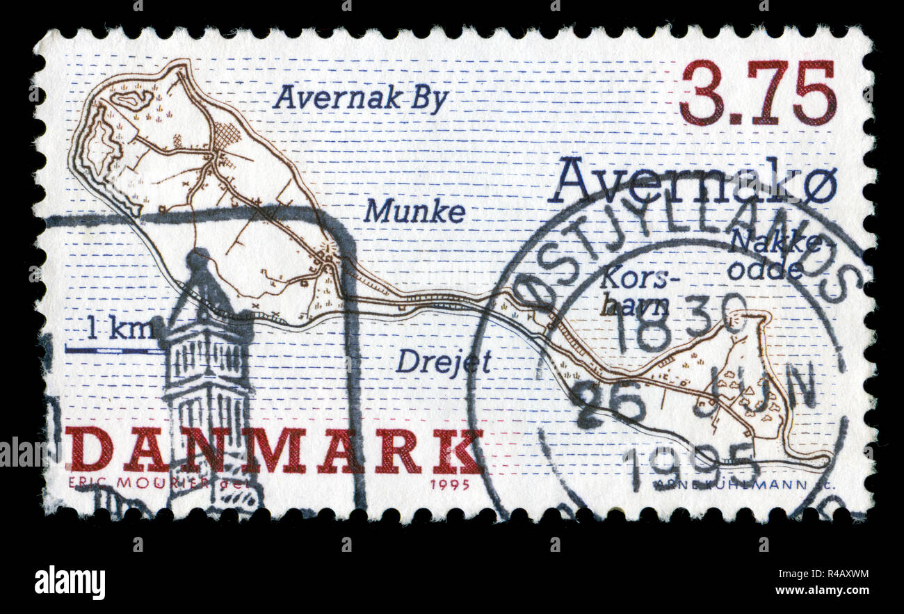Postage stamp from Denmark in the Danish Islands series issued in 1995 ...
