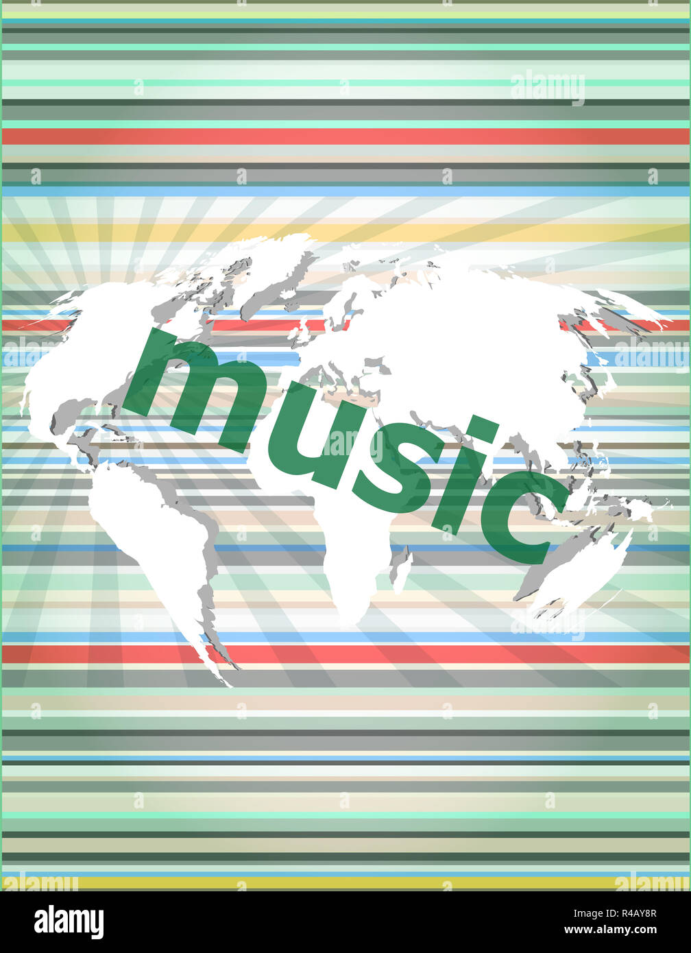 music word, backgrounds touch screen with transparent buttons Stock ...