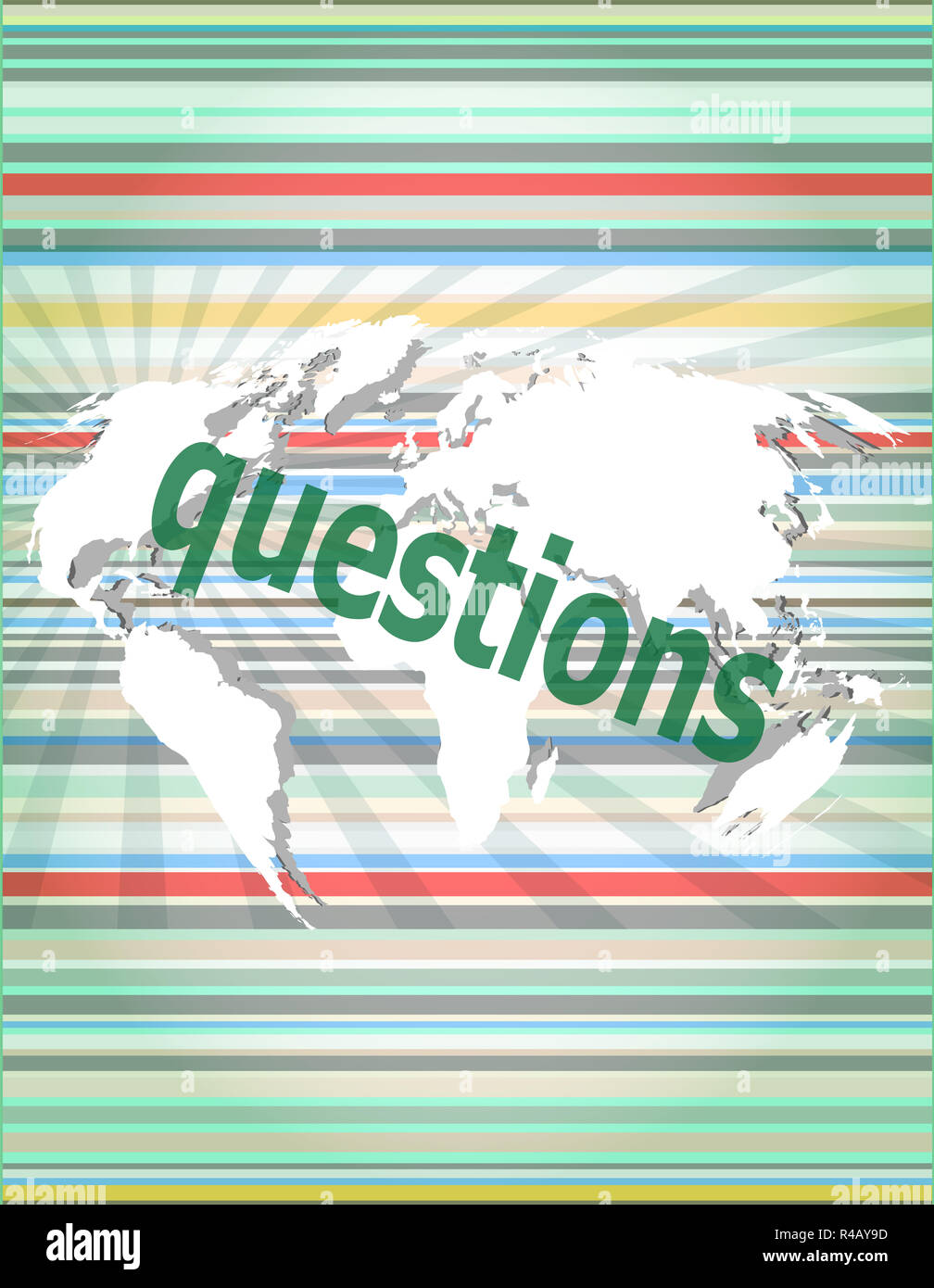Education concept: words Questions on digital background. concept of ...
