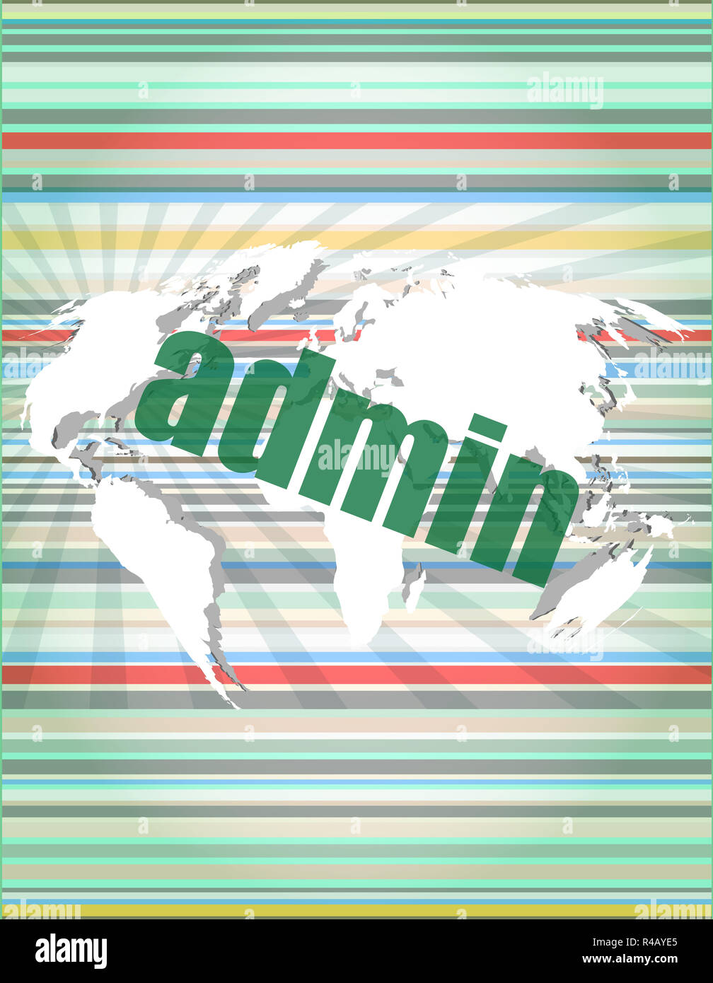 admin words on digital touch screen interface Stock Photo - Alamy