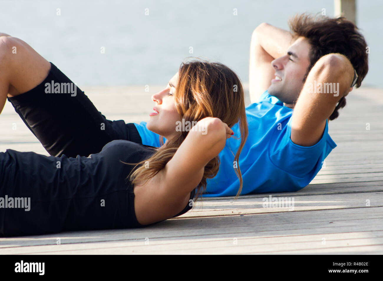 Man fitness model training pushups hi-res stock photography and images ...