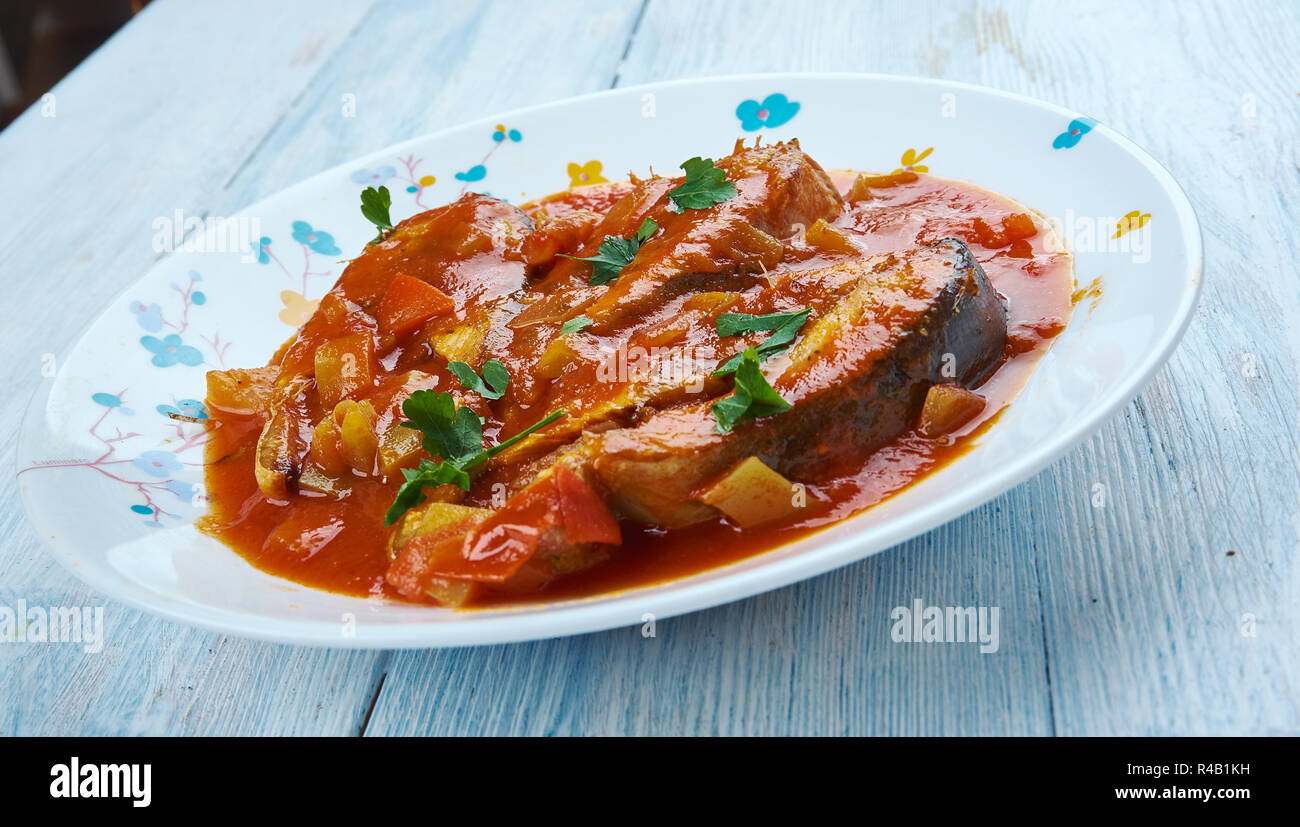 Machcha Besarou, fried fish marinated in turmeric and cooked in mustard ...