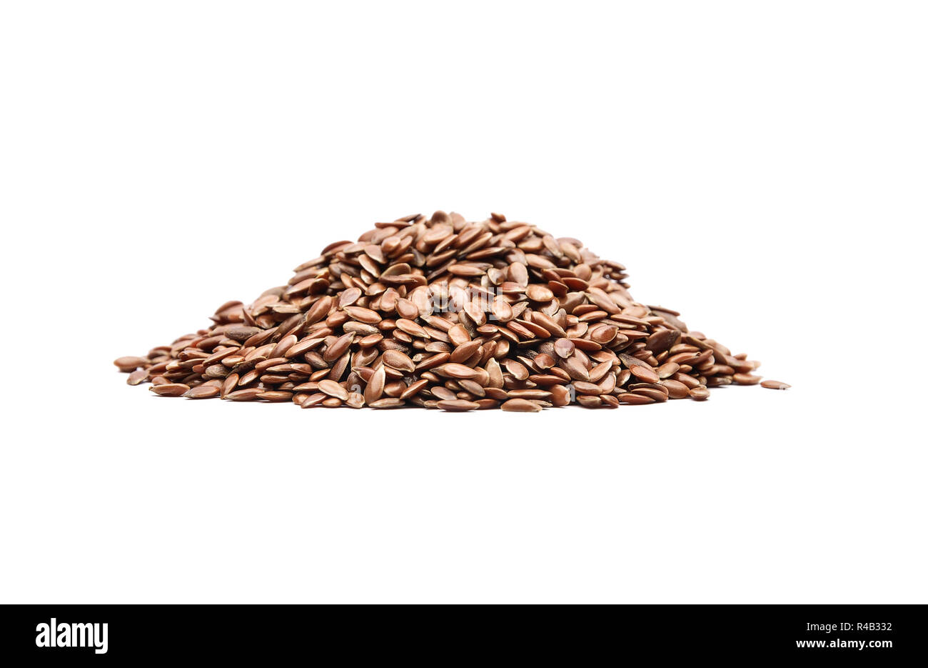 Linseed on white background Stock Photo - Alamy