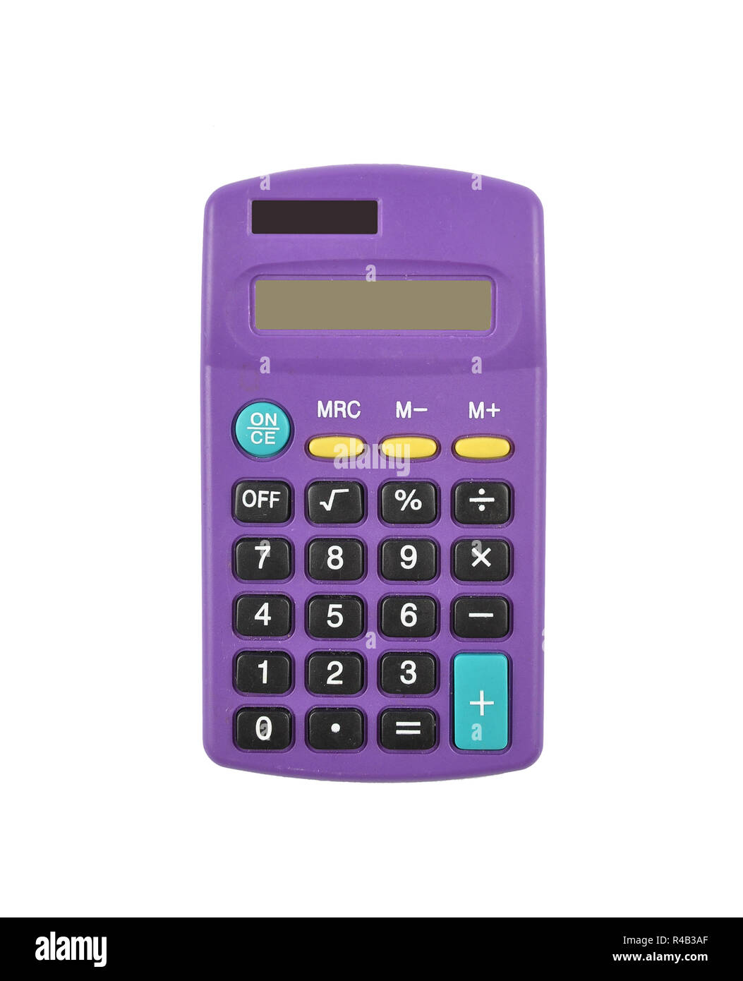 Pocket calculator on white background Stock Photo - Alamy