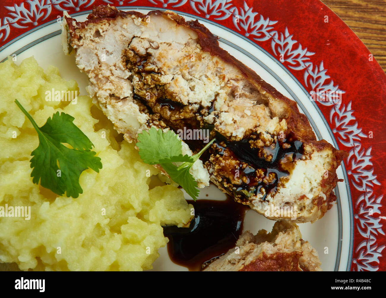 Honey Barbecue Meatloaf , recipe in the western hemisphere Stock Photo ...