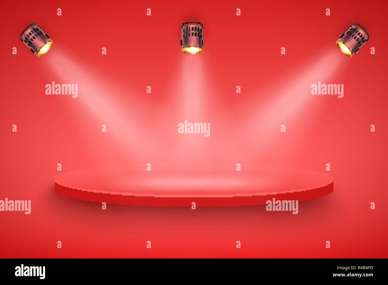 Red platform showing product Stock Vector Images - Alamy