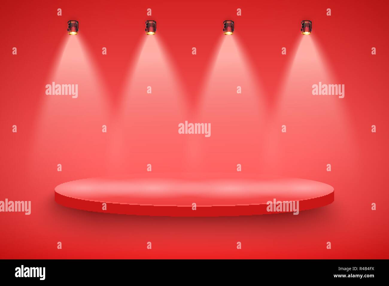 Red platform showing product Stock Vector Images - Alamy