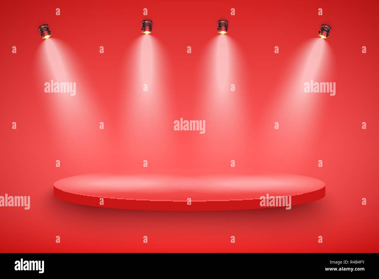 Red platform showing product Stock Vector Images - Alamy