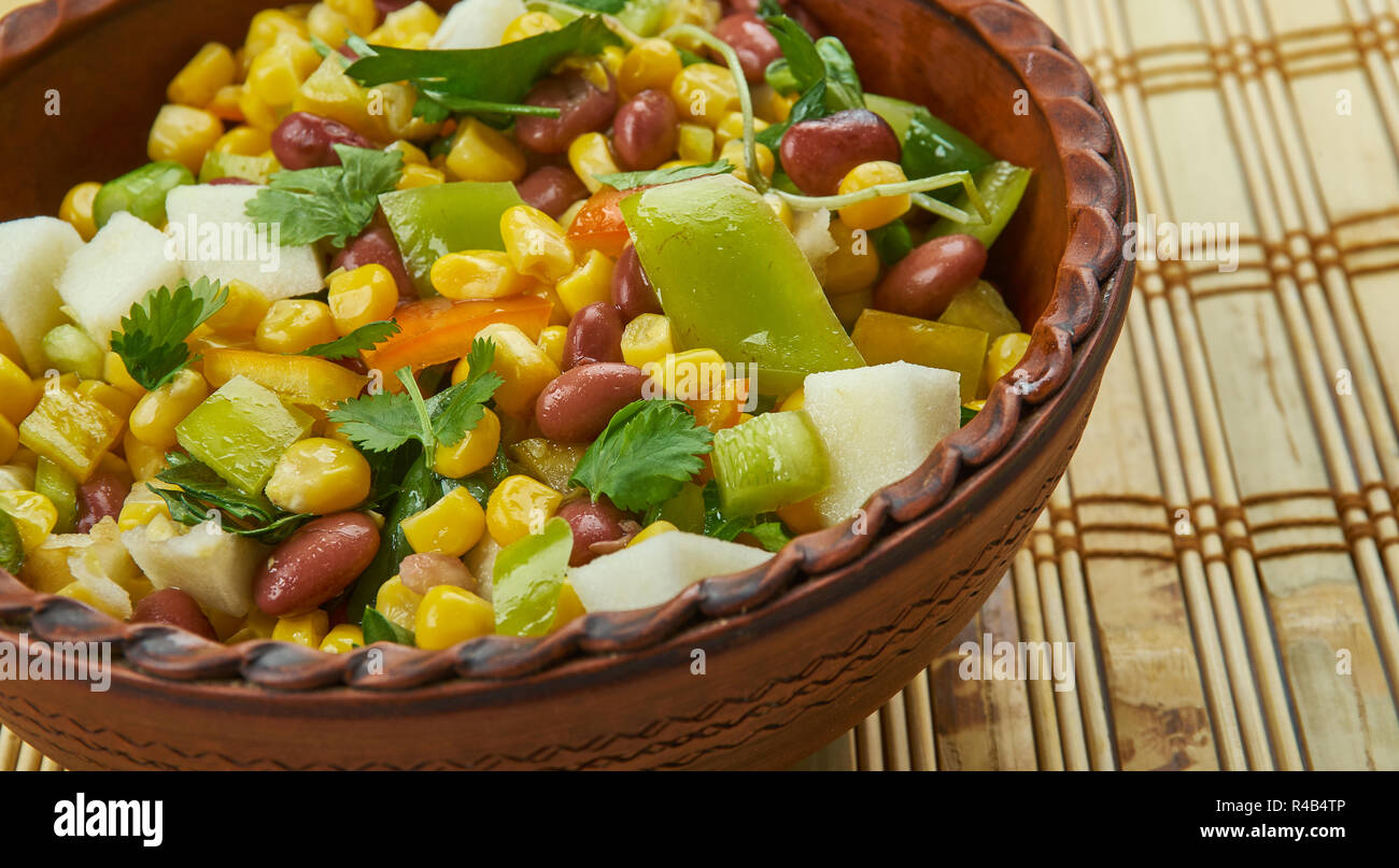 Cowboy Caviar - bean salad and fresh salsa with its colorful mix of ...